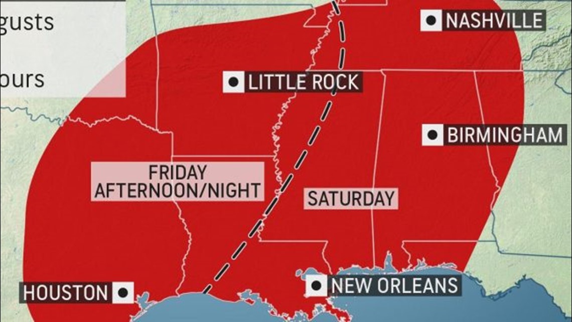 As many as 10 states face major threat of severe weather as week ...