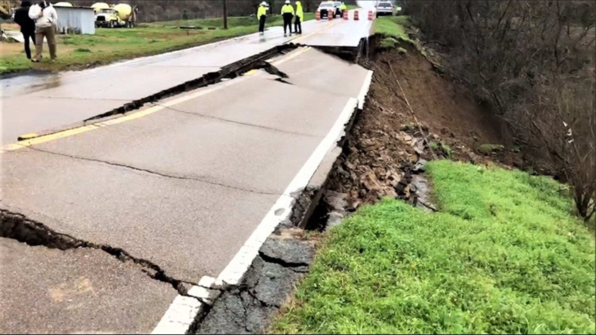 Roads severely damaged amid heavy rainfall | 11alive.com