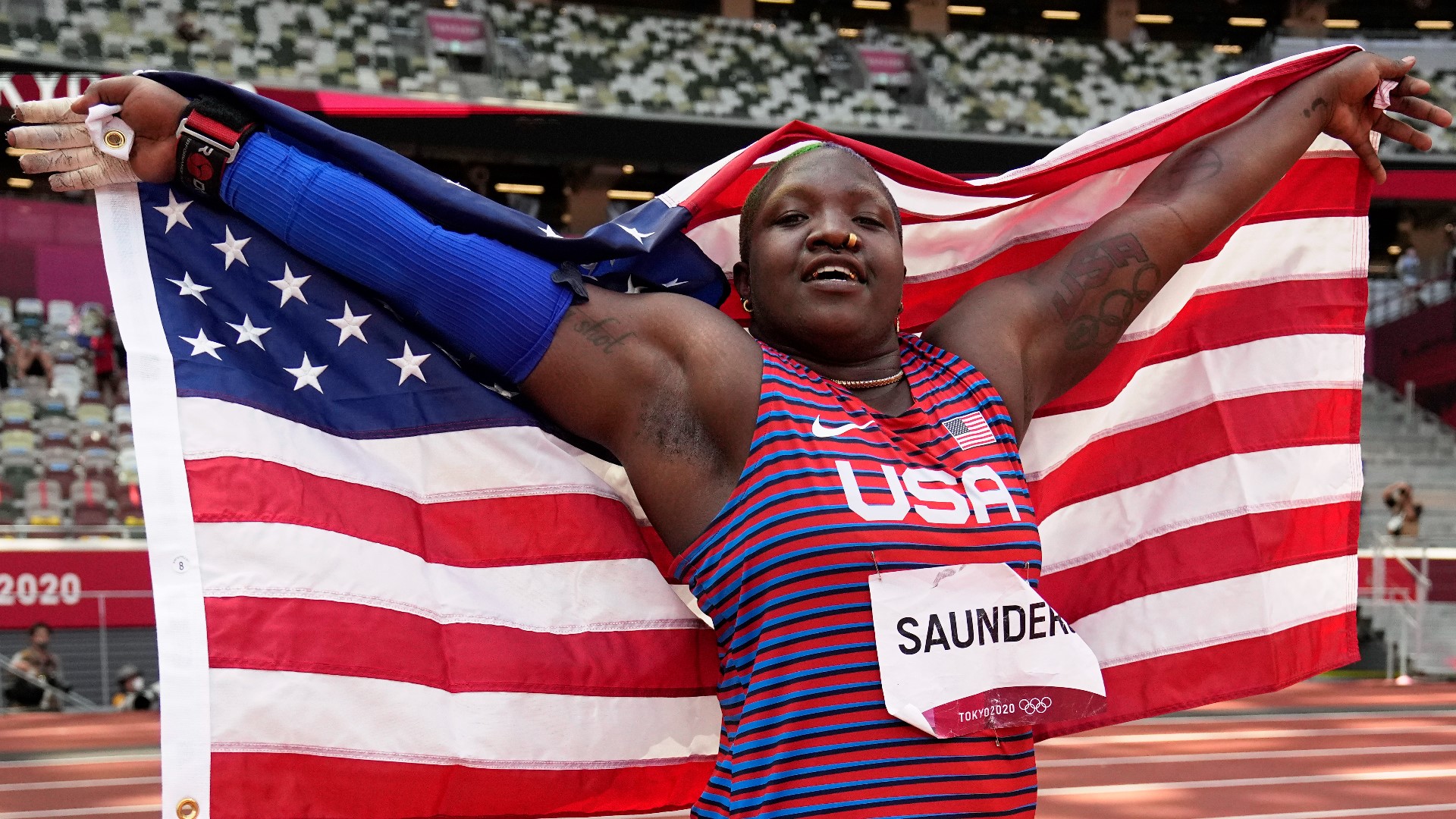 Raven Saunders 'X' protest medal podium Tokyo Olympics | 11alive.com