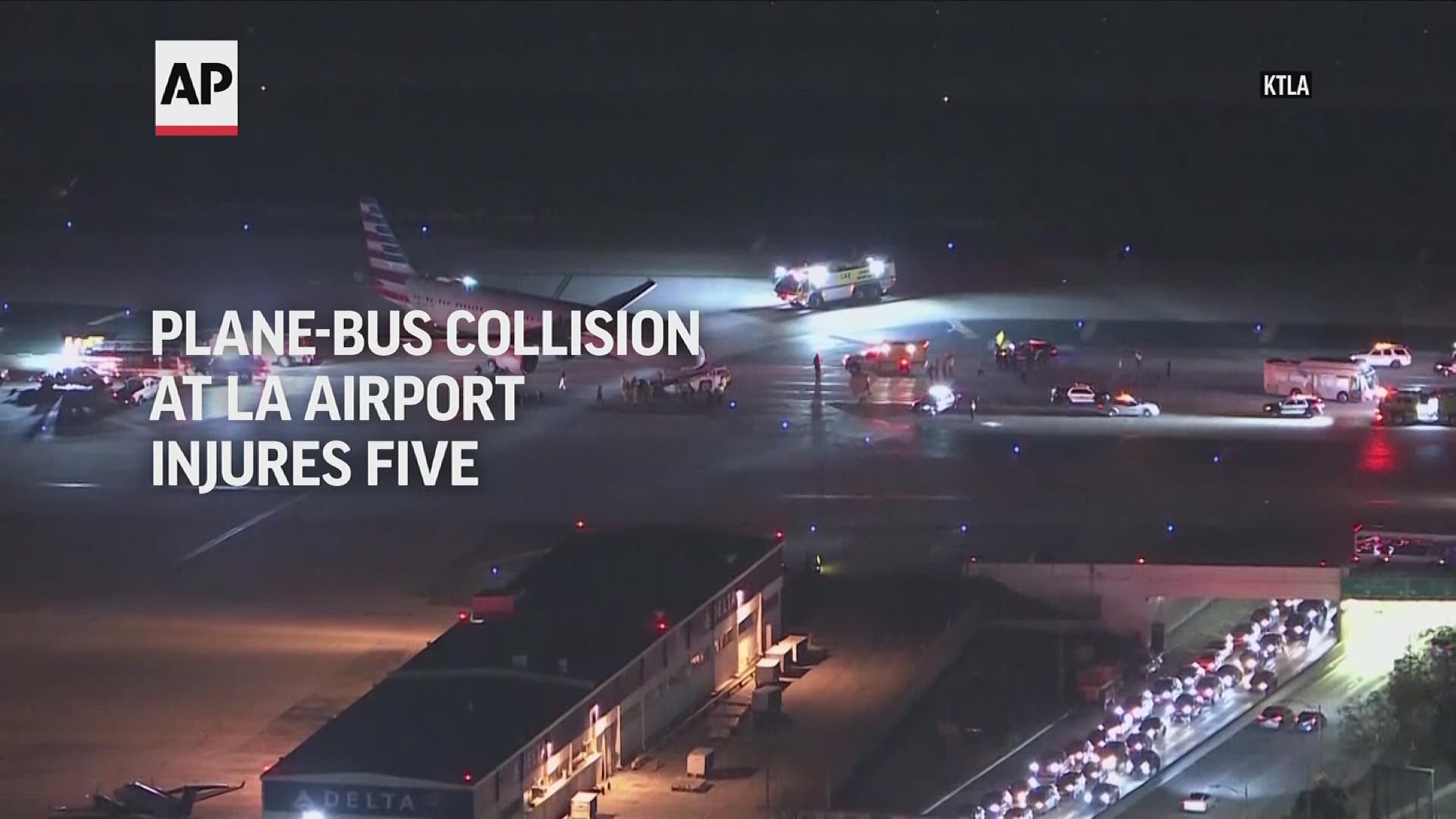 LAX plane, bus crash injures 5; FAA investigating collision | 11alive.com