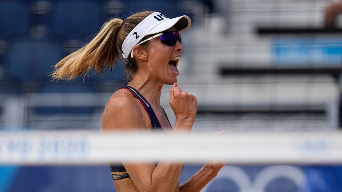 US women's beach volleyball onto quarterfinals against Germany ...