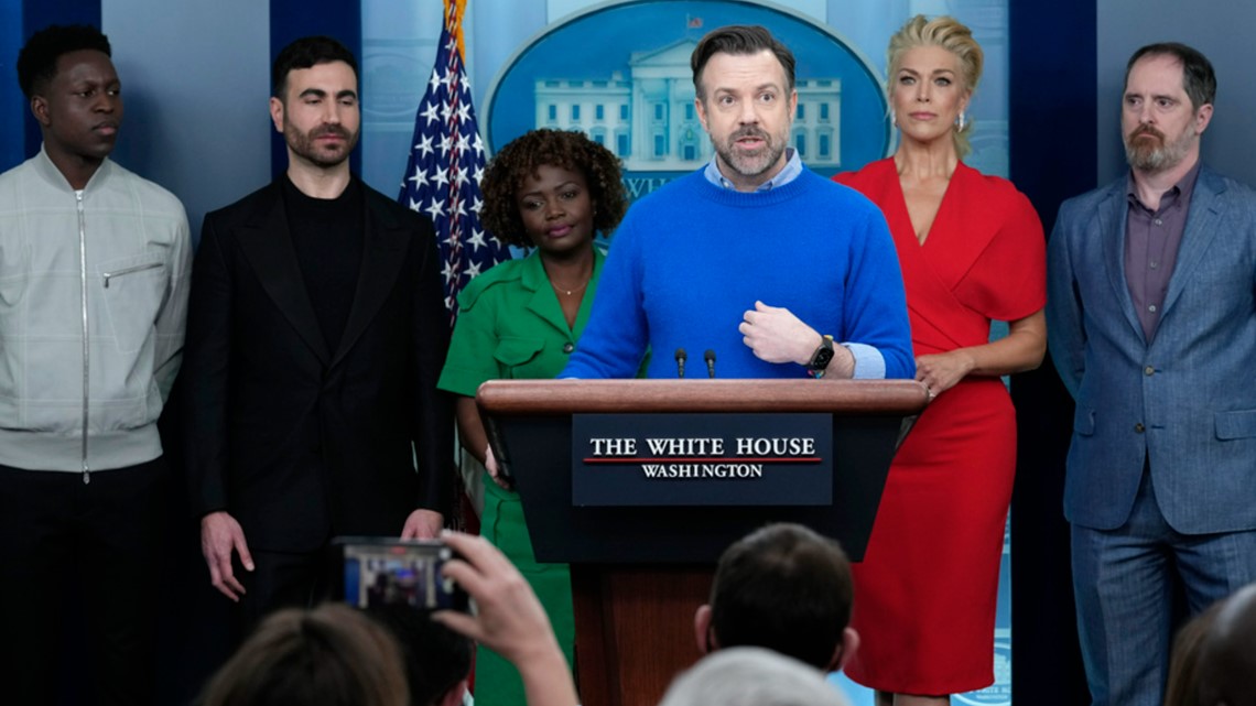'Ted Lasso' cast promotes mental health at White House | 11alive.com