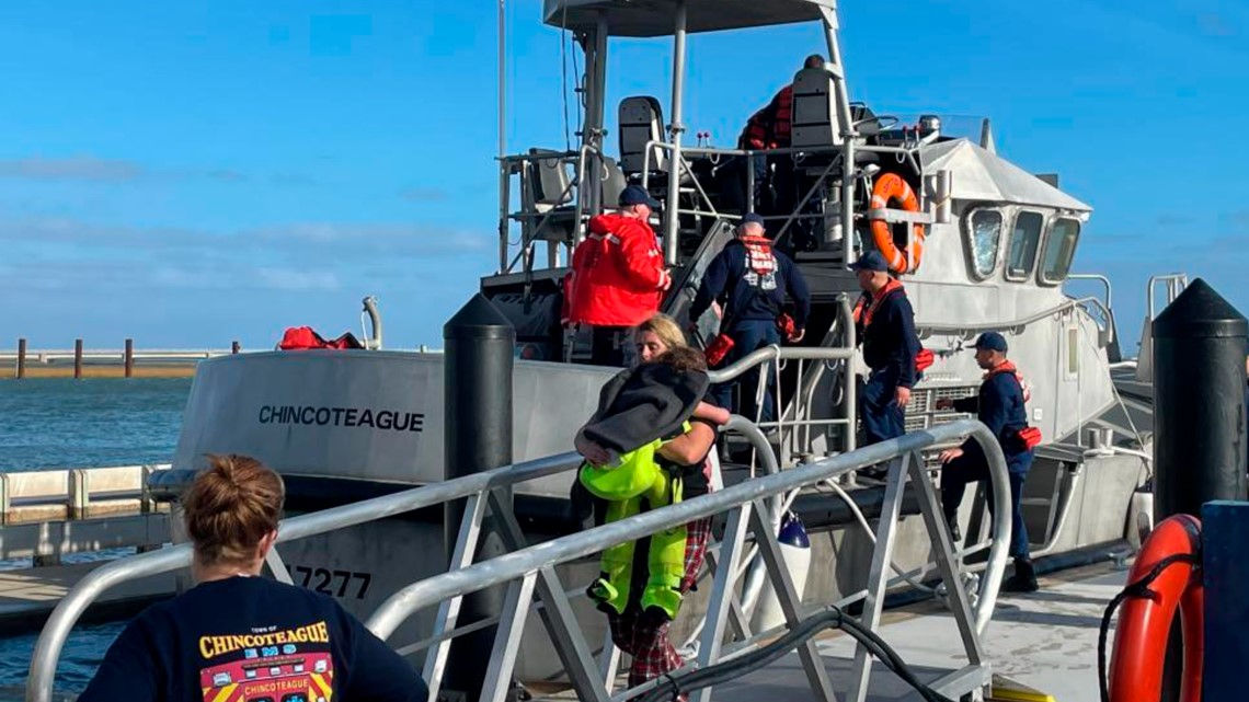 Virginia Coast Guard, other vessels rescue 13 from sinking boat ...