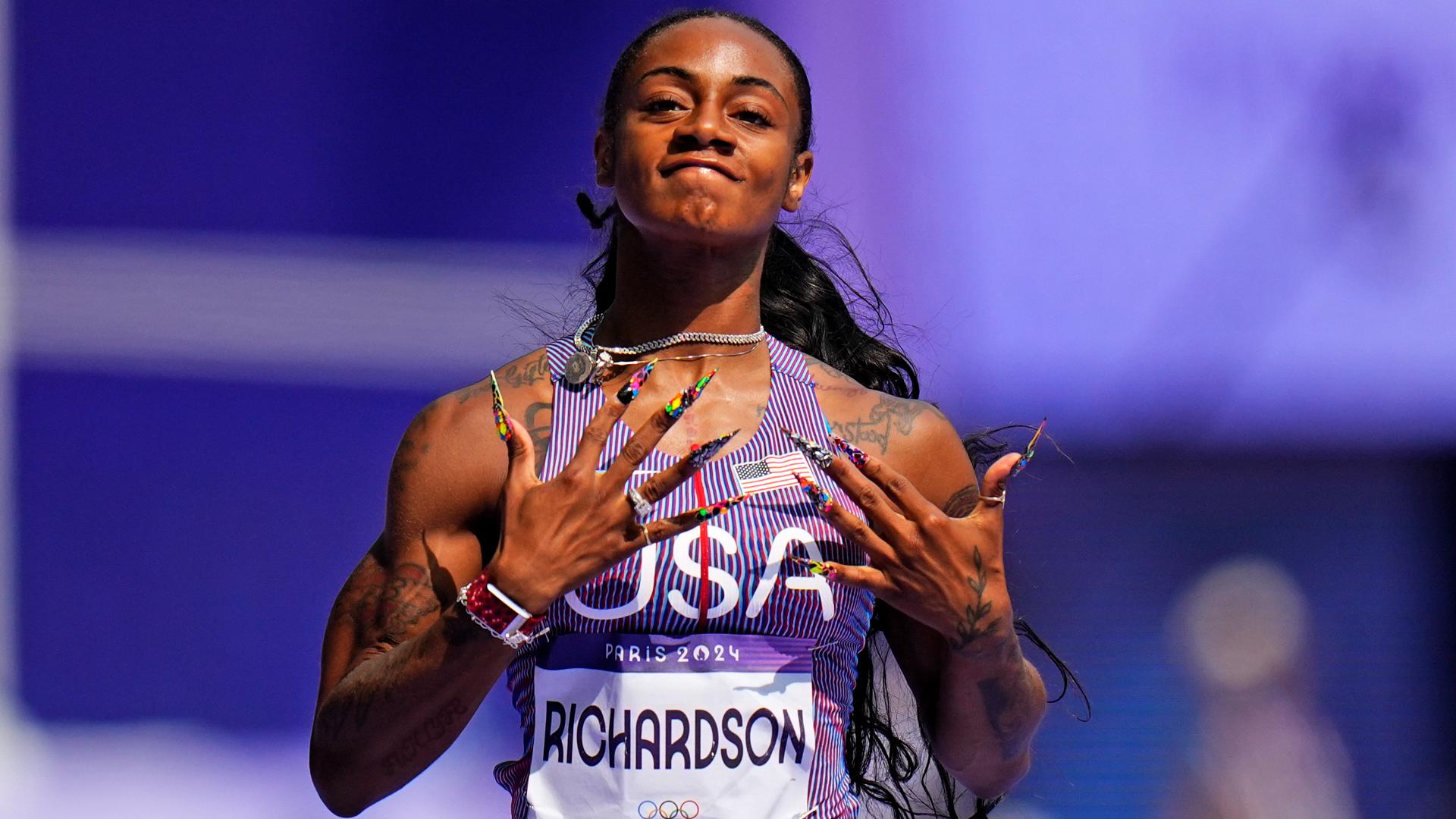 Sha'Carri Richardson stats, results in Paris 2024 Olympics | 11alive.com
