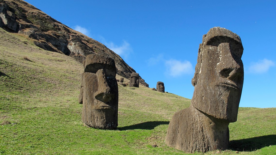Easter Island statues damaged in fire, cause unclear | 11alive.com