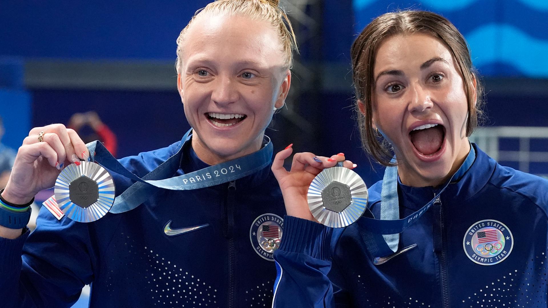 Team USA gets first medal of Paris Olympics in women's diving | 11alive.com