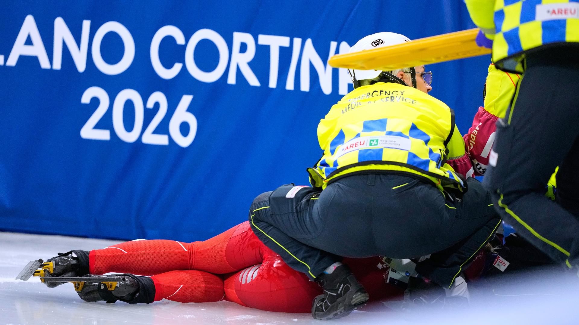 Polish short-track speedskater recovering from surgery after blade cuts ...