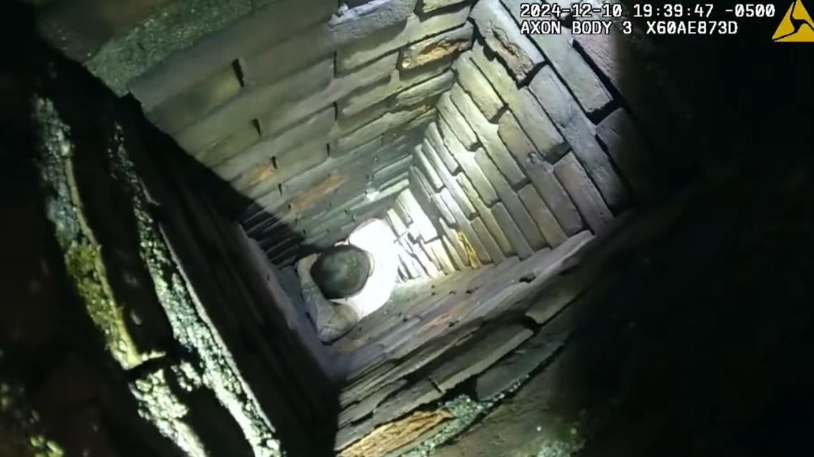 Police rescue man stuck in chimney after attempted rooftop escape ...