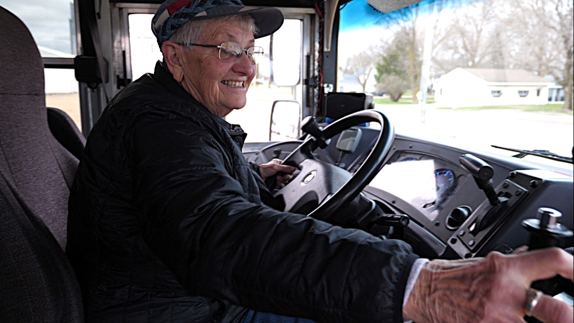 At 23, she was the town's only female bus driver; at 80, she's ...