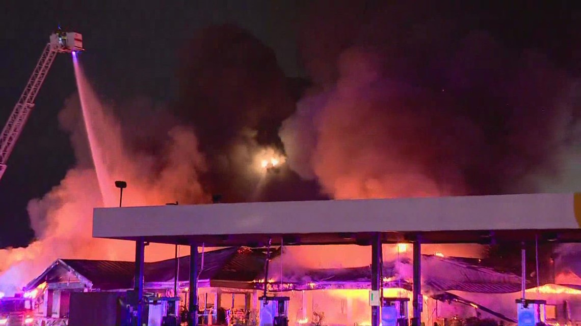 Massive fire at truck stop on east side | 11alive.com