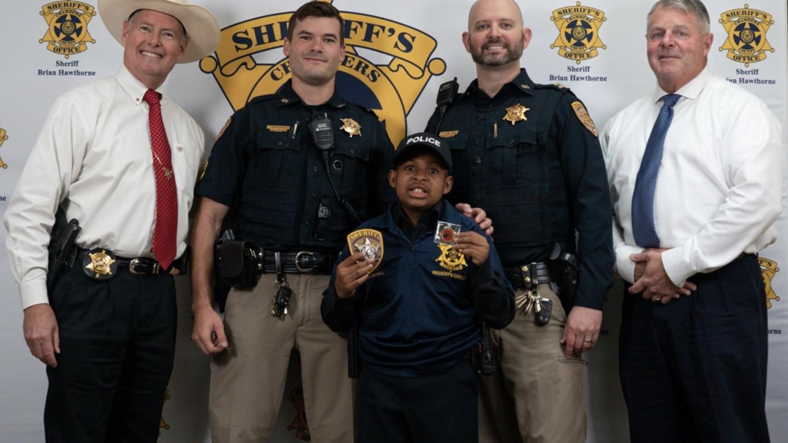 Boy battling cancer sworn in as honorary peace officer | 11alive.com