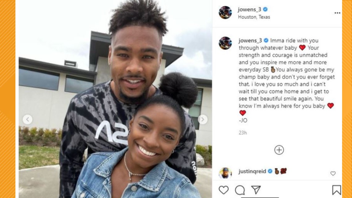 Simone Biles' St. Louis native boyfriend sends love, support | 11alive.com