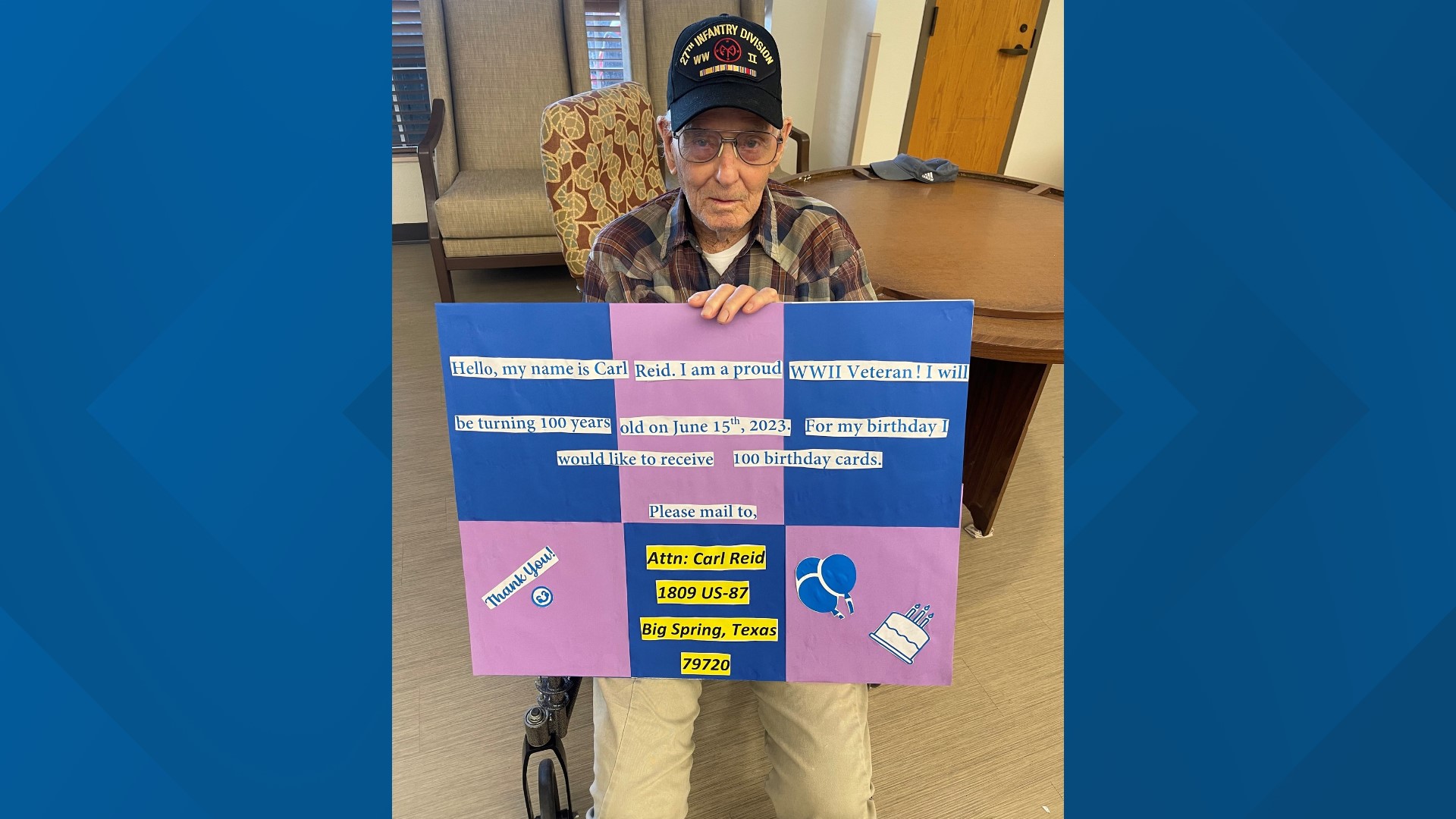 WWII US Army Veteran asks for birthday cards for 100th birthday ...