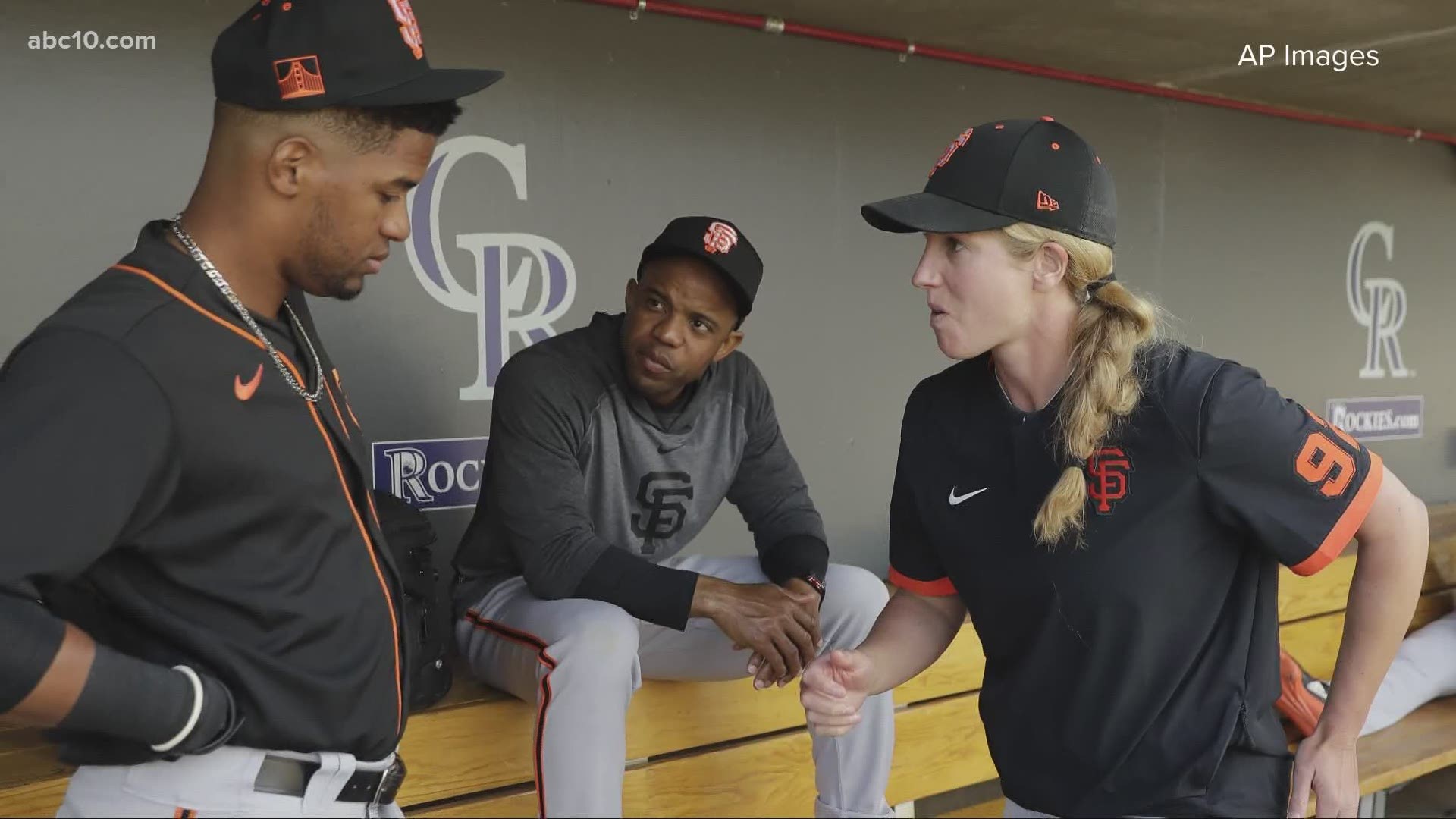 Alyssa Nakken becomes 1st MLB female coach on field | 11alive.com