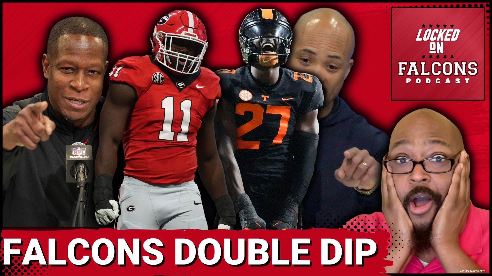 BIG SPLASH! Atlanta Falcons DOUBLE DIP to UPGRADE pass rush with Jalon Walker and James Pearce ...