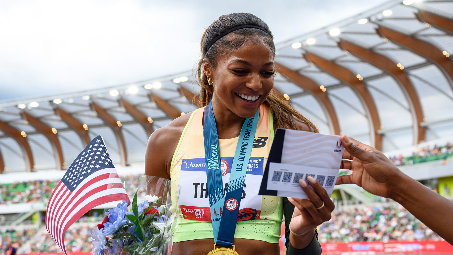 Olympics Chocolate muffins | Gabby Thomas Olympics 2024 | 11alive.com