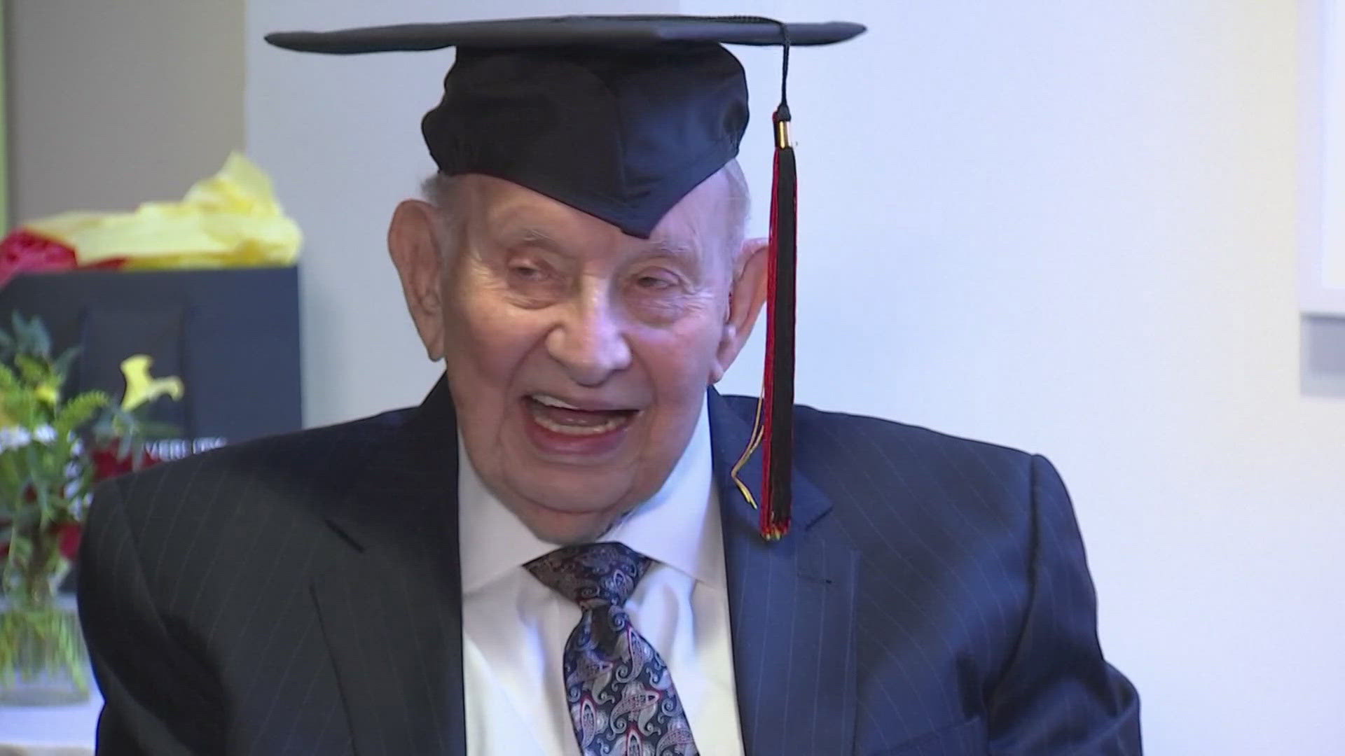 100-year-old gets college diploma after missing graduation amid Vietnam ...