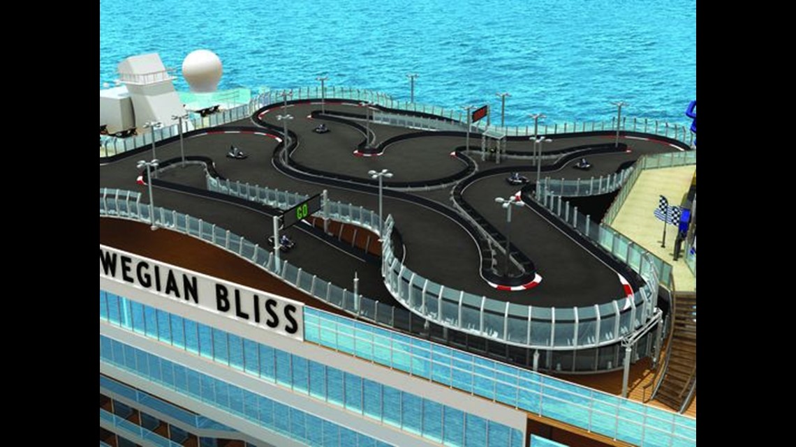 This cruise ship has a surprising new feature - a racing track ...