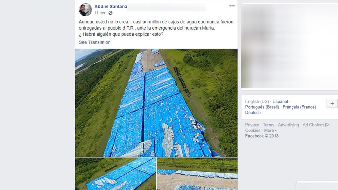 'Millions' of bottles of water on Puerto Rico runway meant for Maria ...
