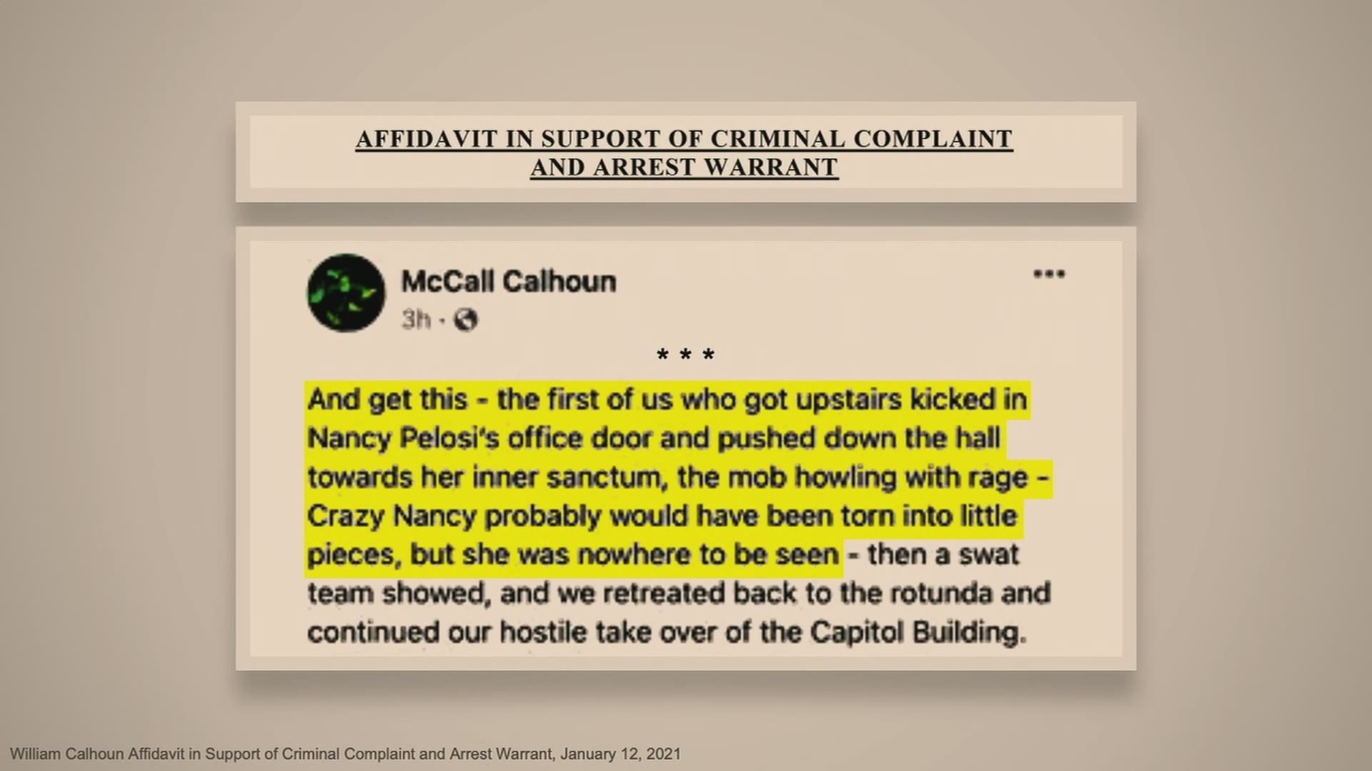 W McCall Calhoun's role in Capitol riot part of Trump impeachment trial ...