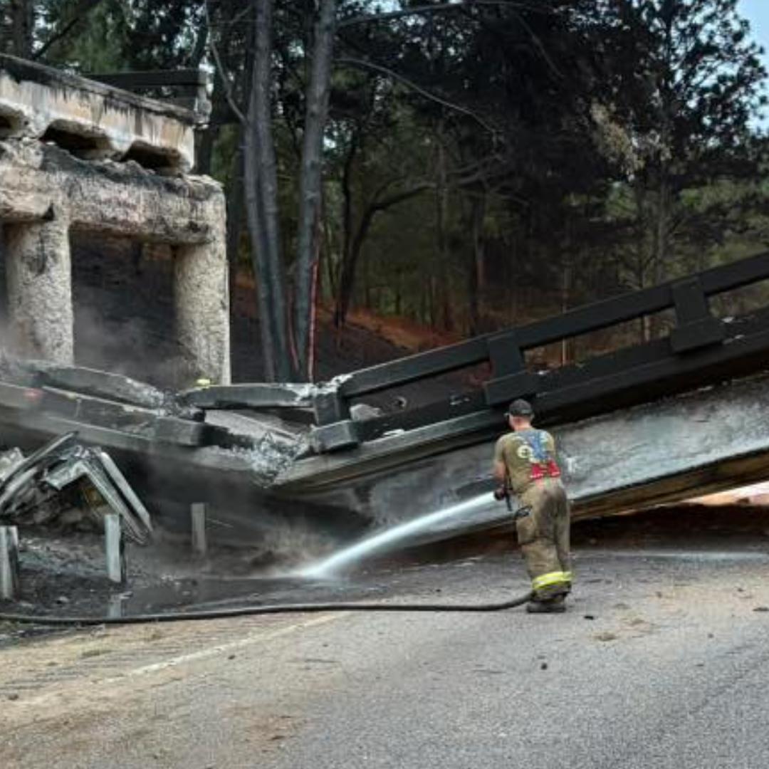 I-20 bridge collapses in Aiken County after tanker crash and fire ...