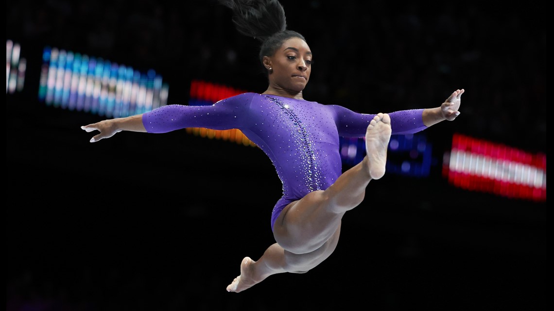 Simone Biles wins gold on beam, floor at 2023 world championships ...