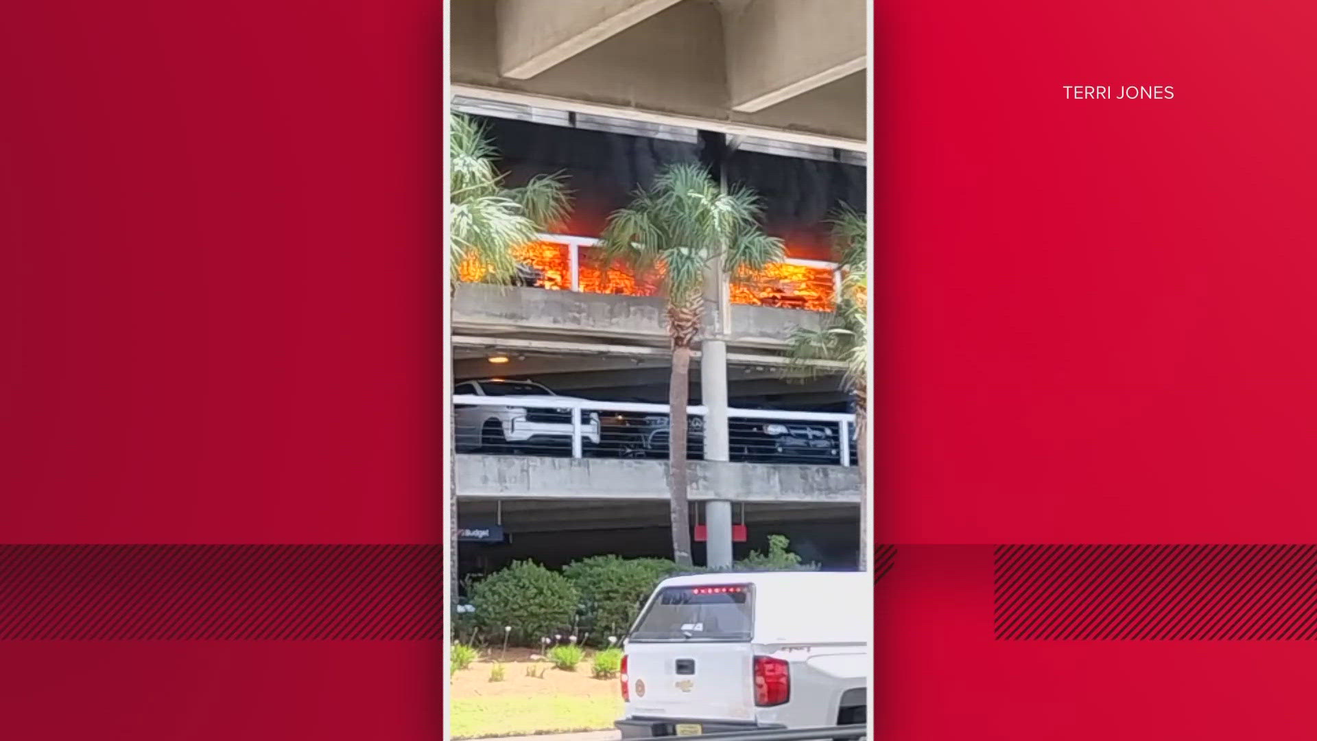 JAX airport closes following multi-vehicle fire in parking garage ...