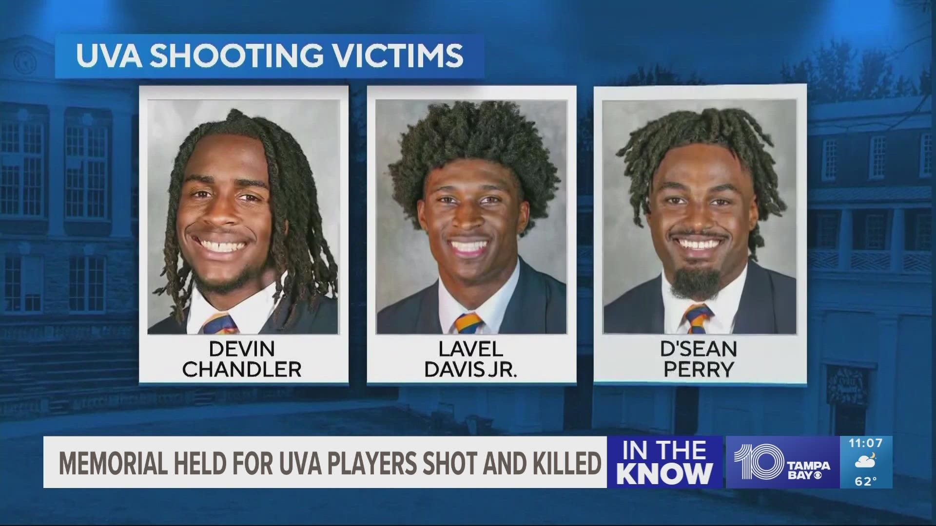 Virginia honors slain players in on-campus memorial service | 11alive.com