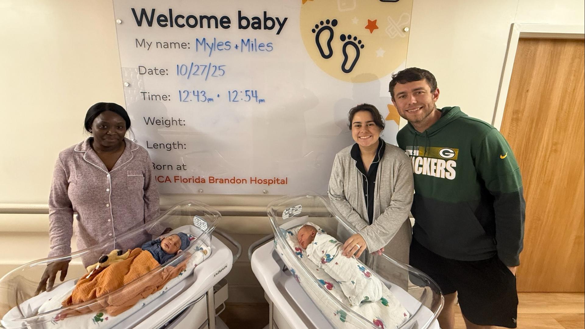 Two baby boys with same name born minutes apart at same hospital ...