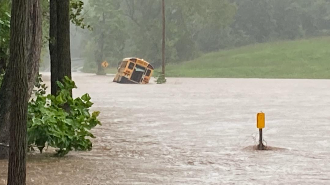 Frederick County school bus rescue after flooding from Ida | 11alive.com