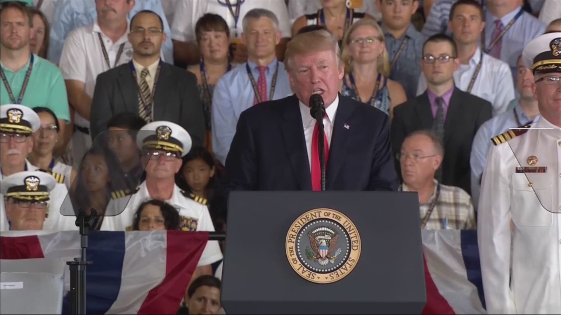 President Trump helps commission the USS Gerald R. Ford | 11alive.com