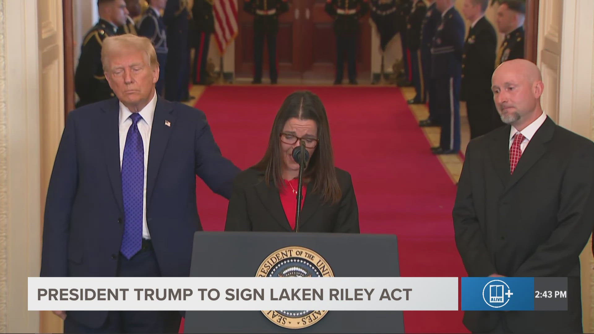 Laken Riley's mother speaks as Trump signs Laken Riley Act | 11alive.com