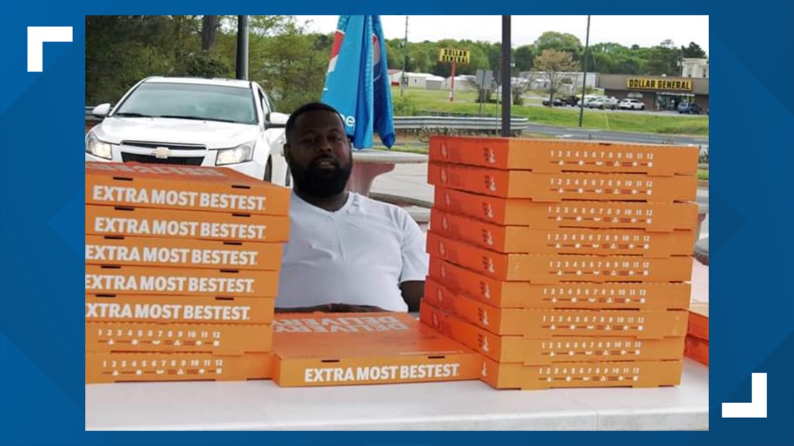 Lentravius Geer buys pizza for others during coronavirus crisis ...