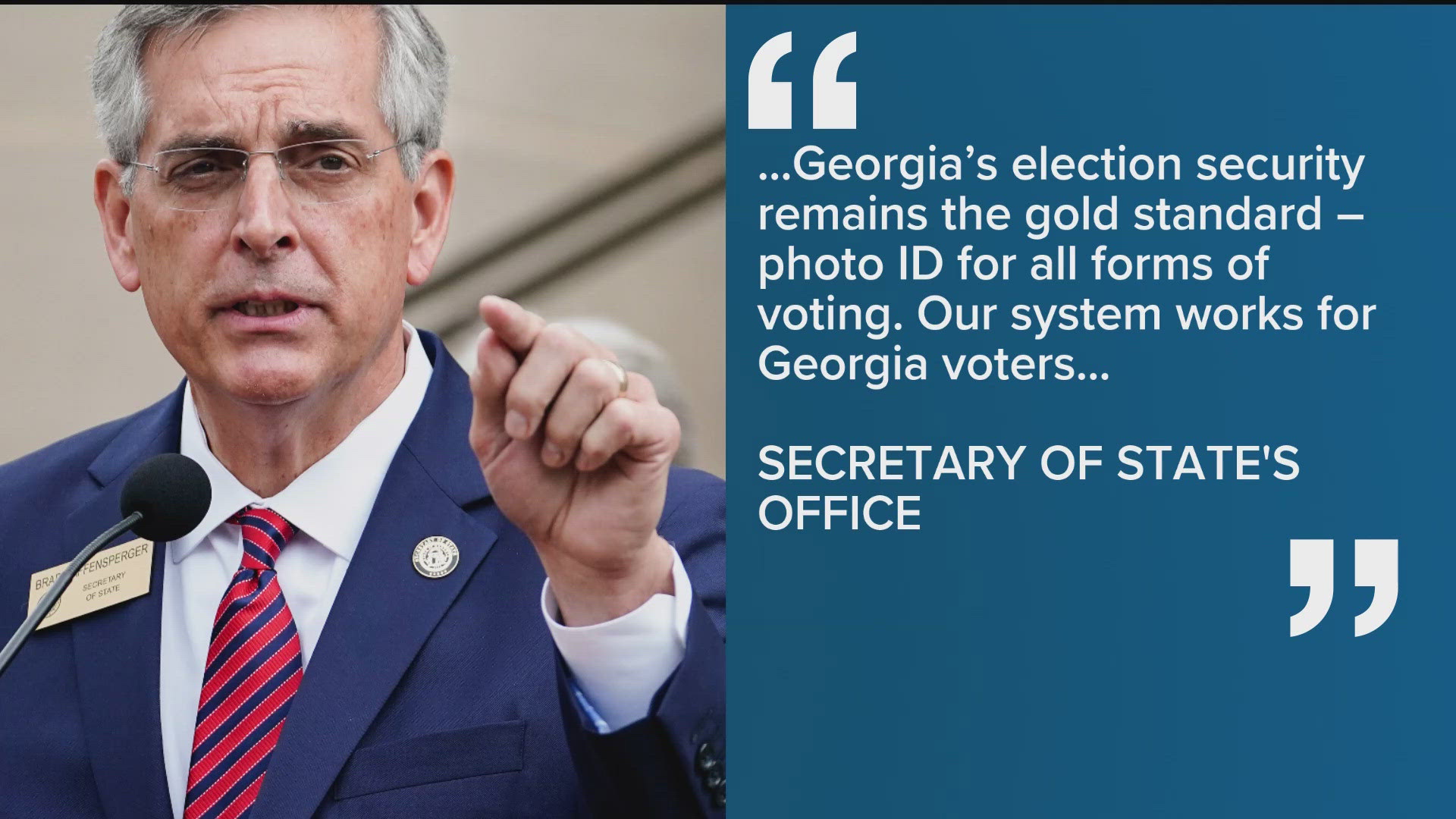 Brad Raffensperger response to Trump paper ballot post | 11alive.com