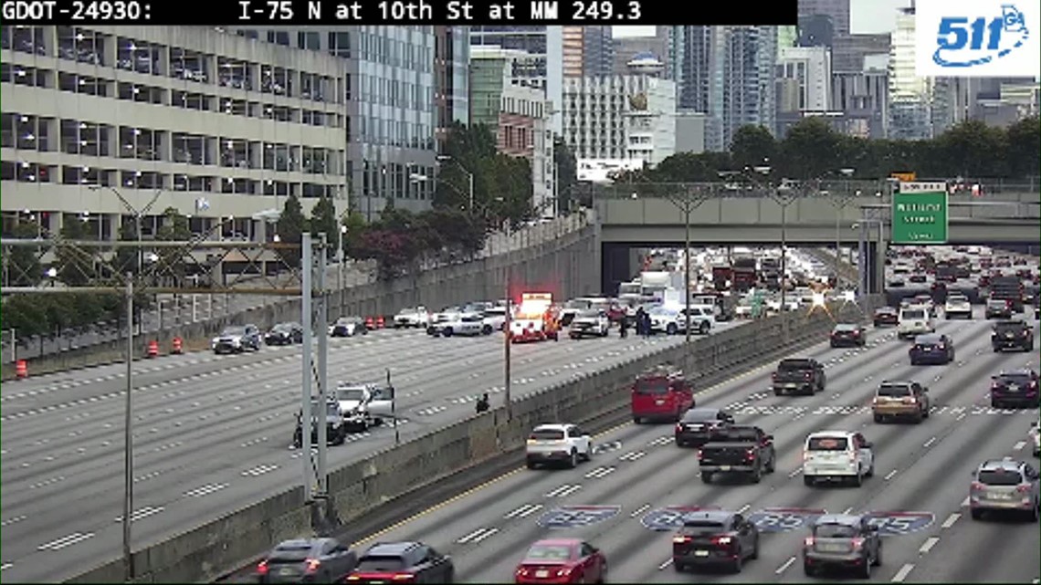 MARTA police car in crash on Downtown Connector in Atlanta | Traffic ...
