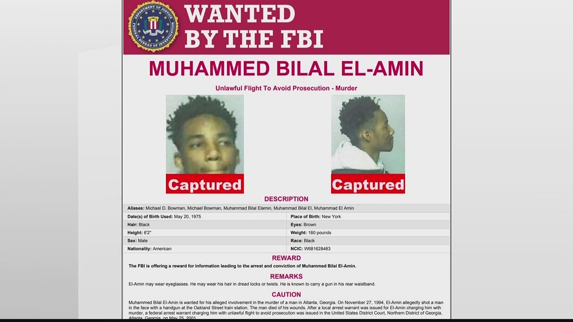 FBI announces man wanted for 1994 Atlanta murder has been captured ...