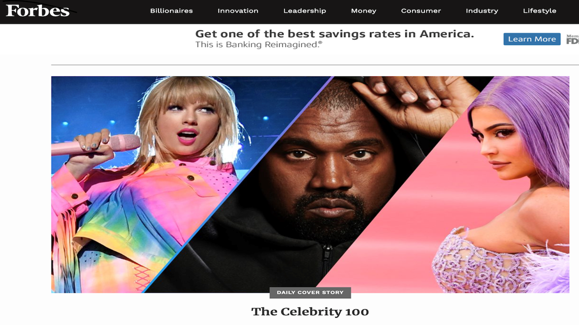 Forbes names Taylor Swift and Kylie Jenner the highest paid performers ...
