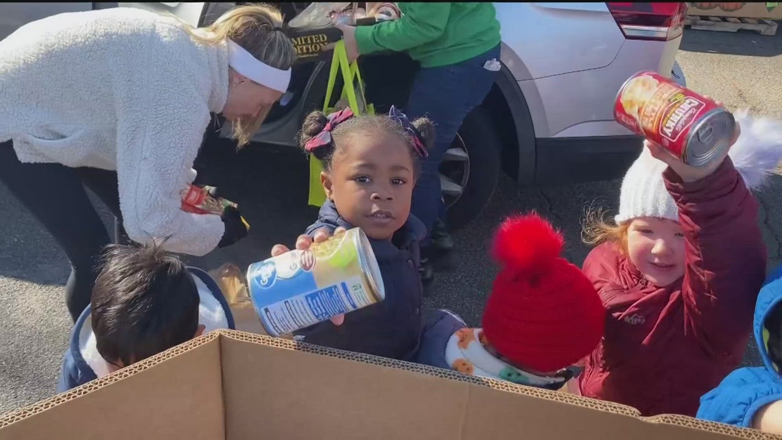 Kids drop cans off at 11Alive's annual Can-A-Thon | More than 238,000 ...