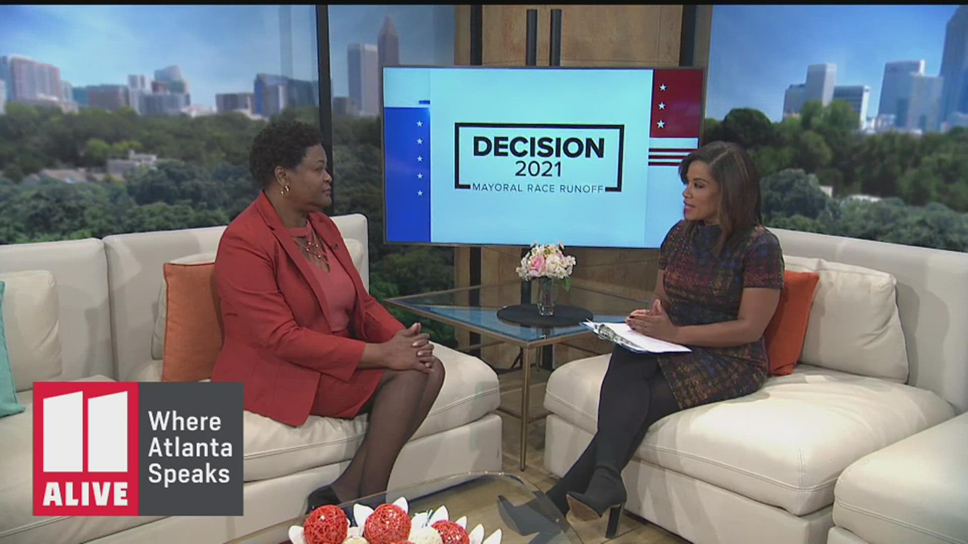 Atlanta Mayor candidate Felicia Moore talks about how she plans to ...