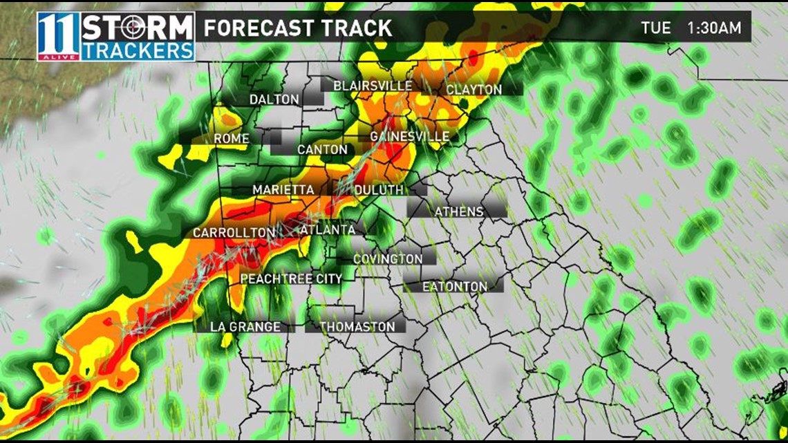 StormTrackers analyze rain heading our way | 11alive.com