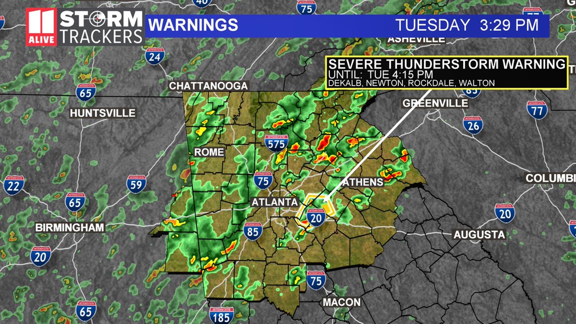 Severe Thunderstorm Warning for portions of metro Atlanta | 11alive.com