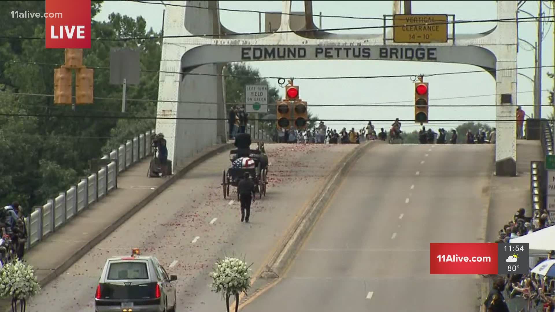 John Lewis: The Final Crossing of the Edmund Pettus Bridge | 11alive.com