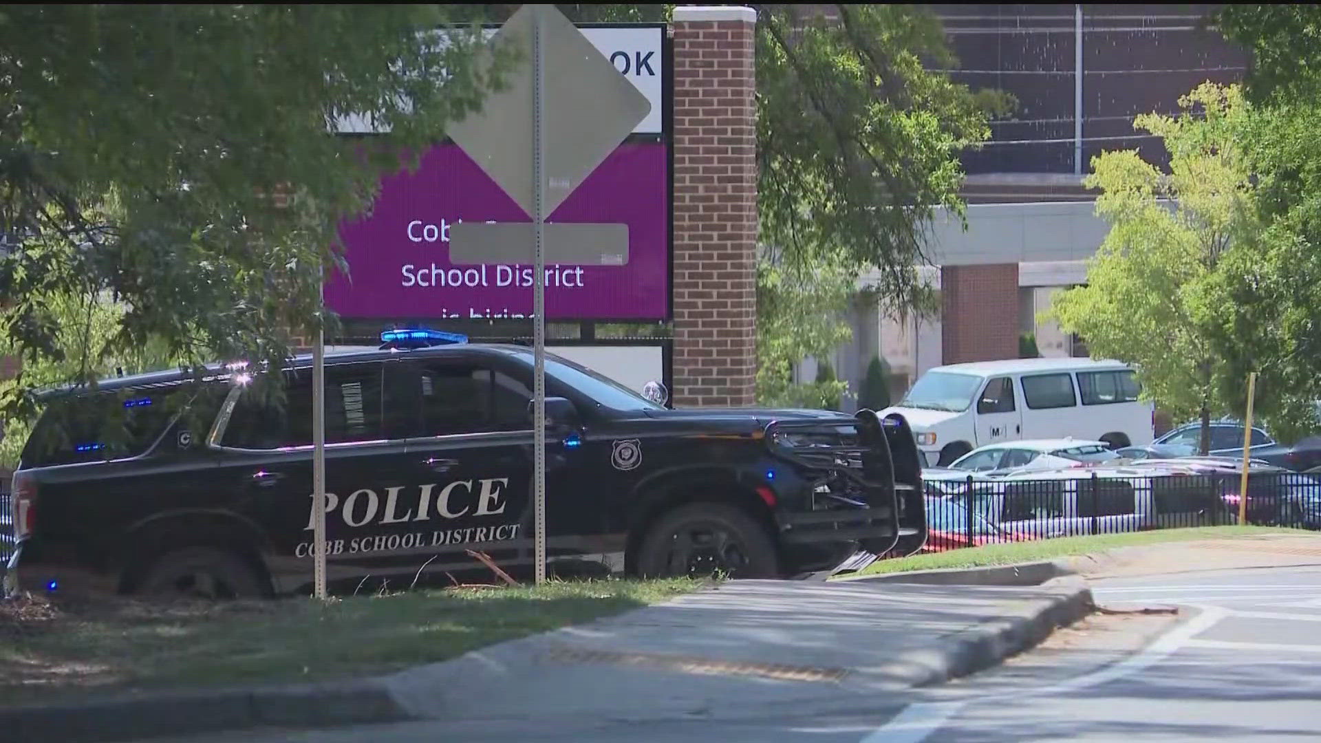 Mableton Police apprehend three students after a gun was reported at Pebblebrook High School ...