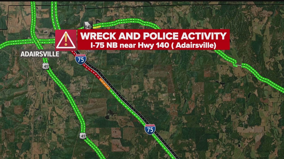 TRAFFIC | I-75 North shut down in Bartow County | 11alive.com