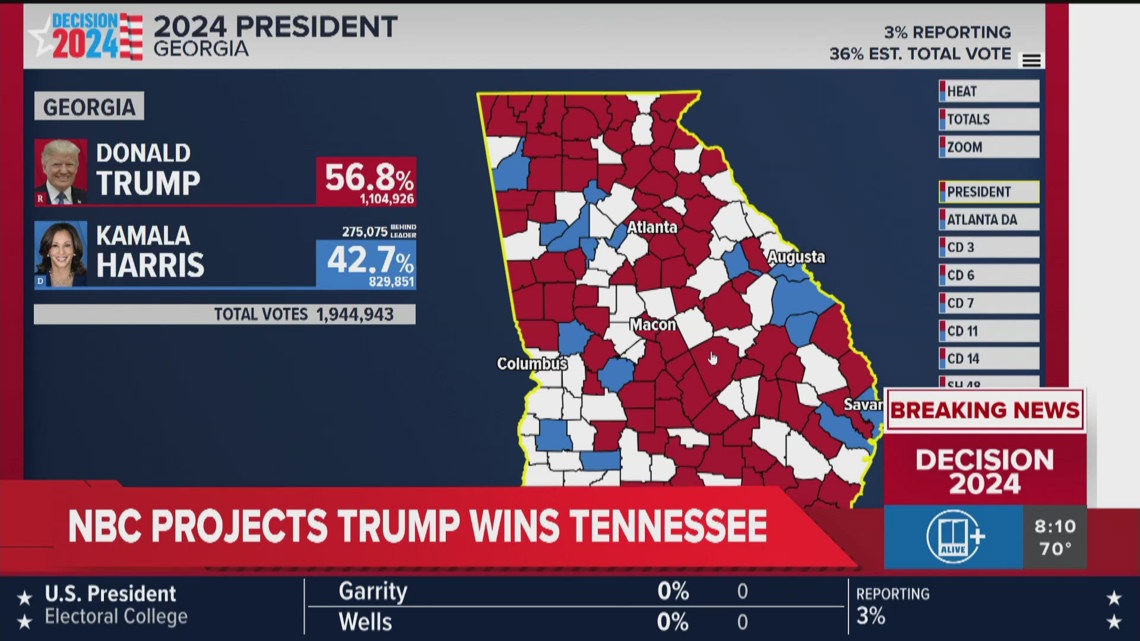 NBC projects Harris to win Maryland, Massachusetts; Trump projected to ...
