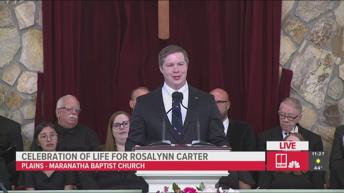 Rosalynn Carter's grandson shares inspiring stories at funeral ...