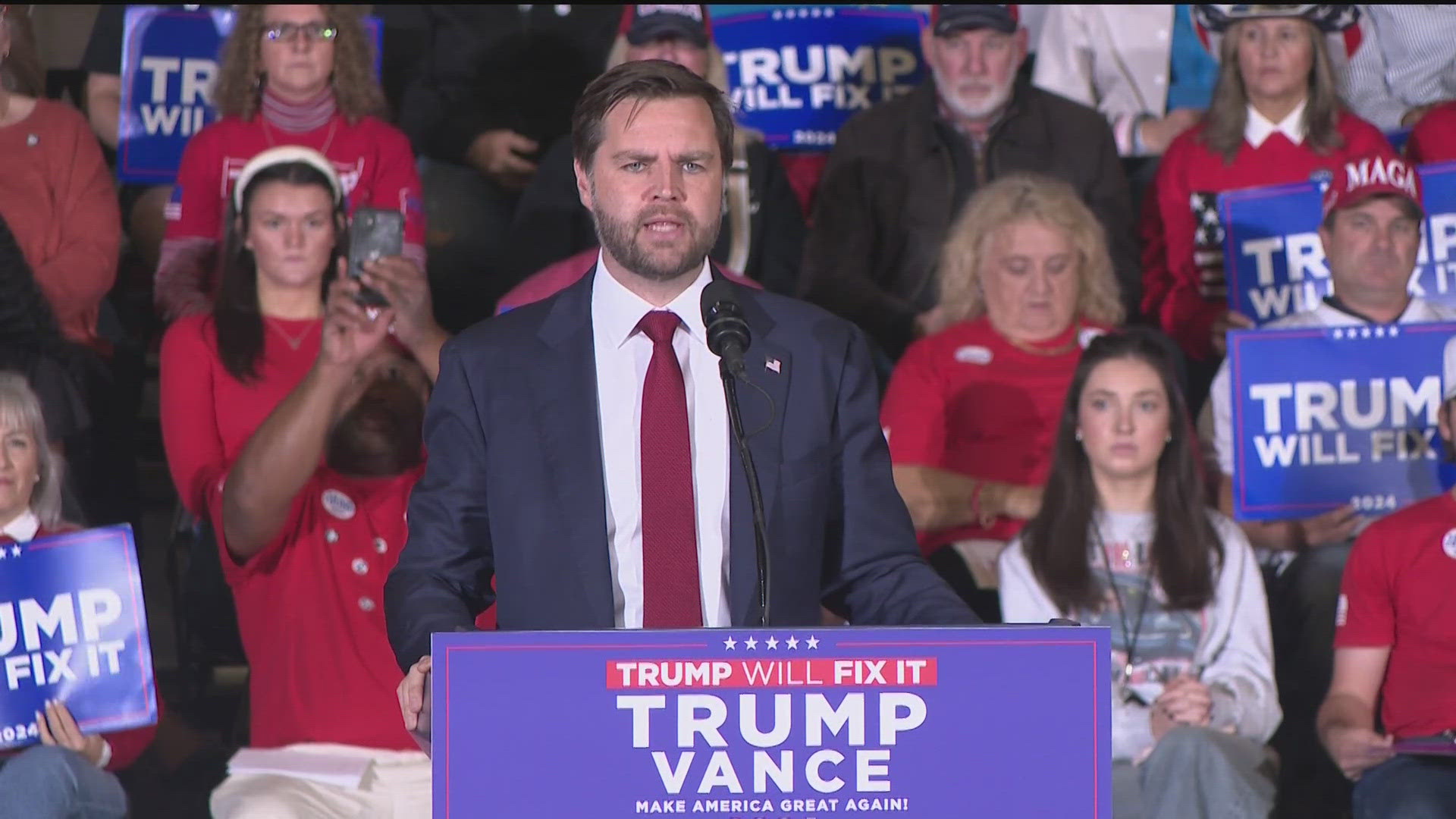 On the eve of Election Day, JD Vance makes the case for Donald Trump in ...