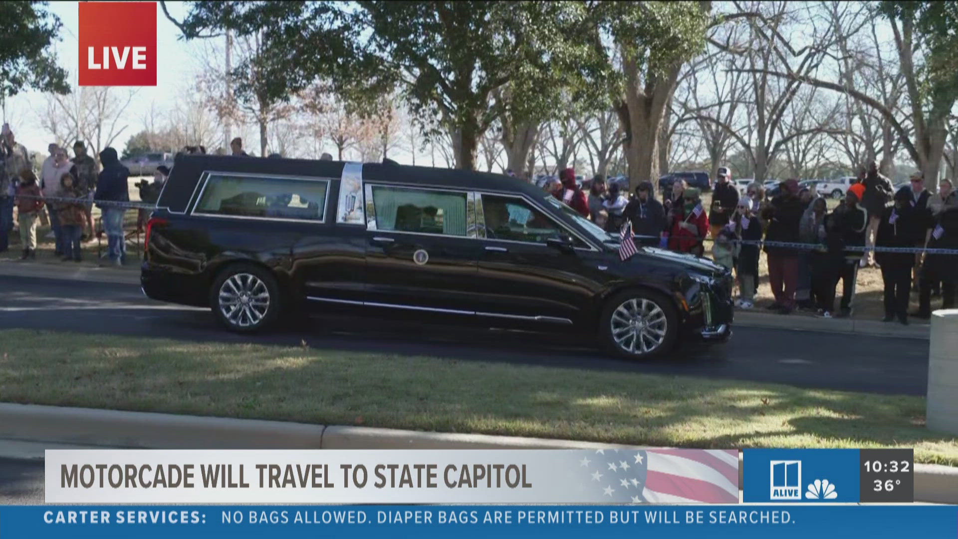 Public lines streets for Jimmy Carter's motorcade | 11alive.com