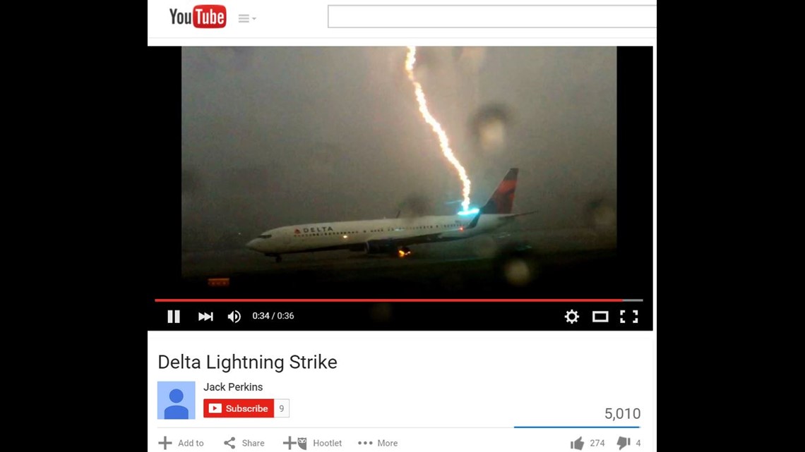 Lightning strikes Delta flight while it waits to take off in Atlanta ...