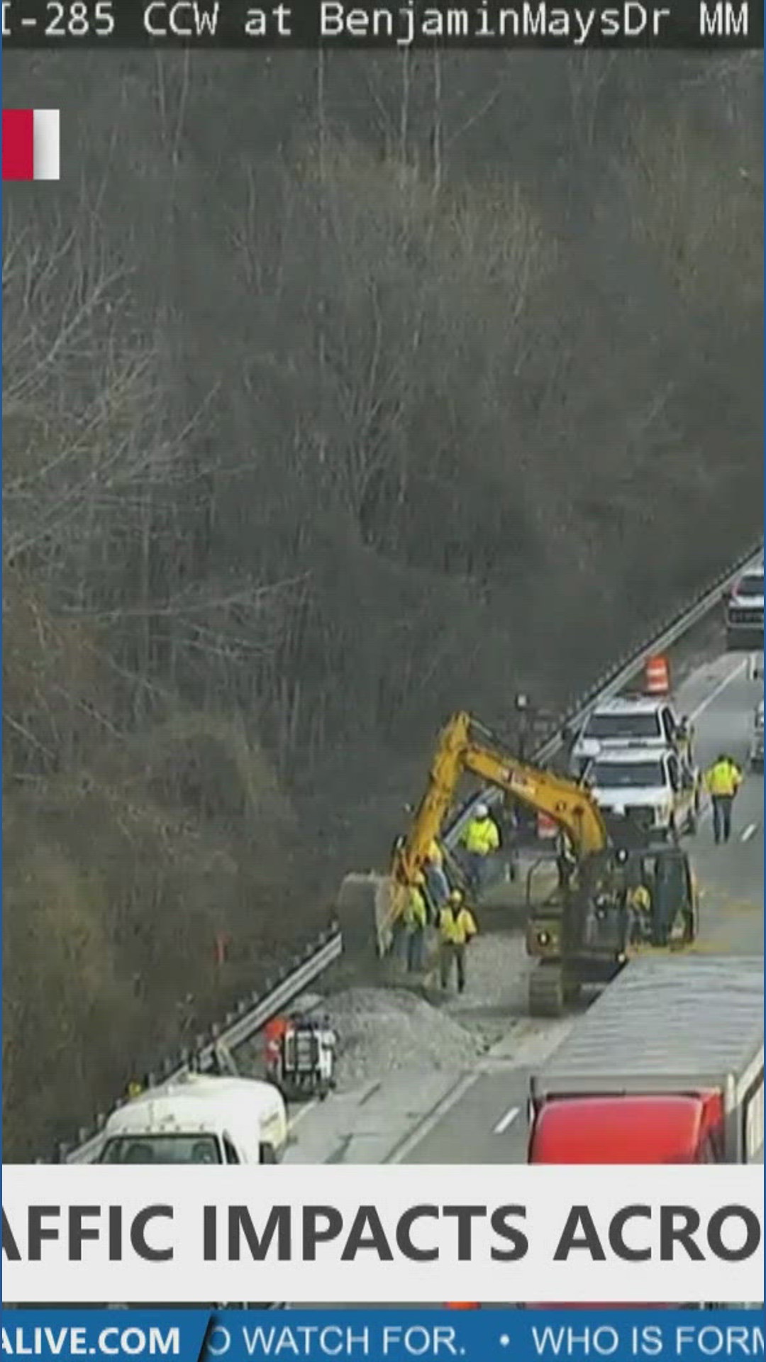 Traffic Alert: GDOT officials say I-285 SB repairs in west Atlanta ...